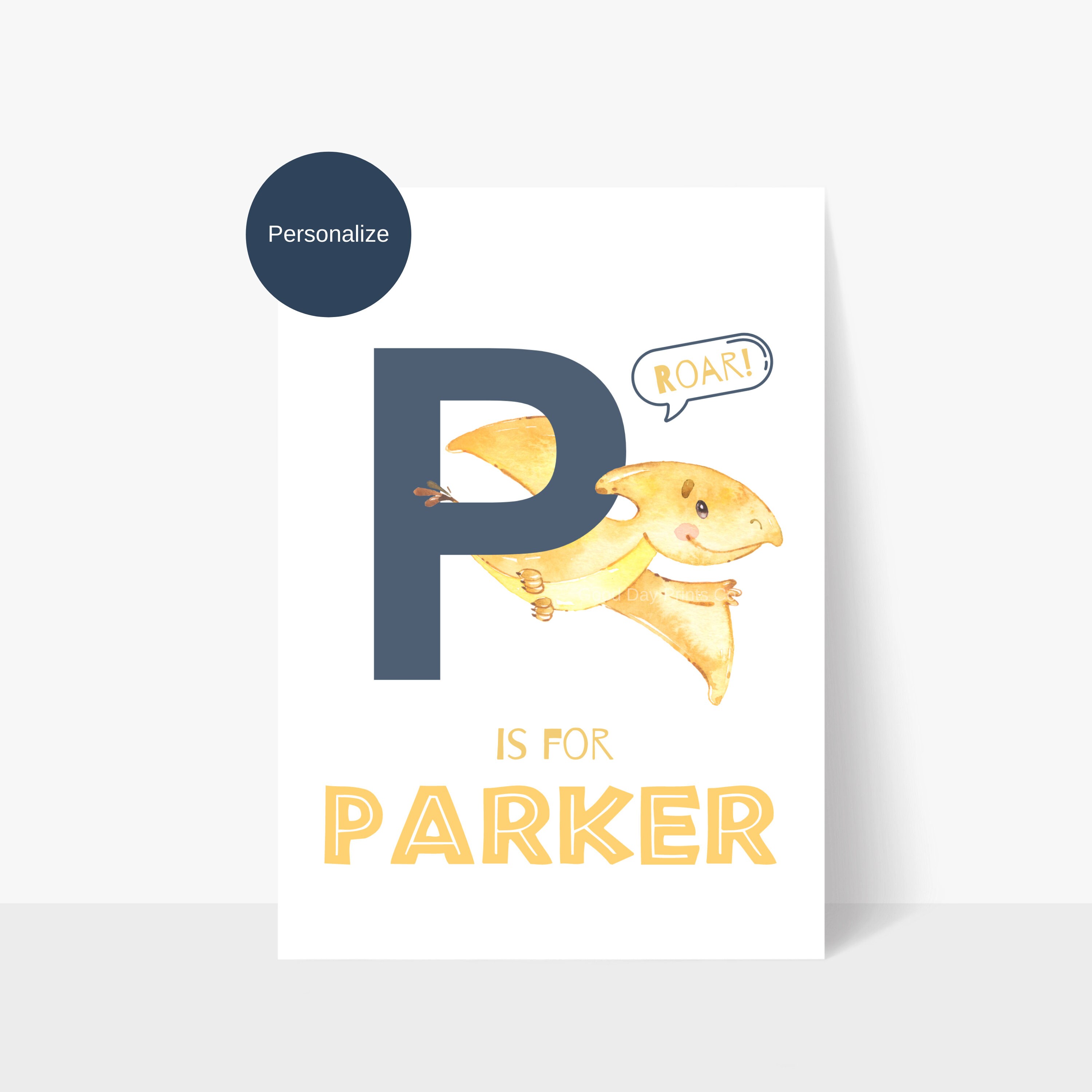 Dinosaur Name Print T-rex Kids Poster Dino Kids Bedroom - Etsy