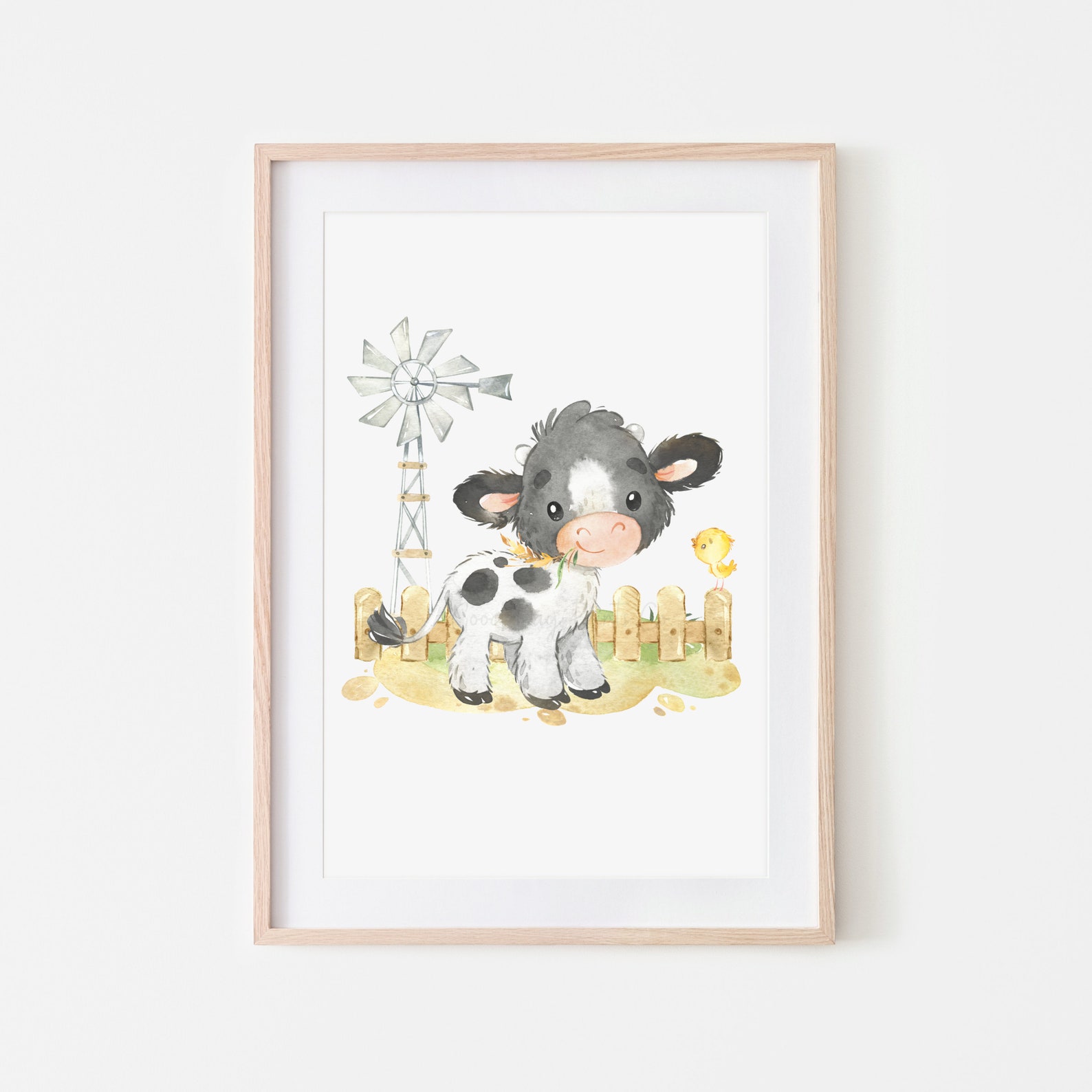 Farm Animal Print Nursery Set Barnyard Print Cow Baby Room - Etsy