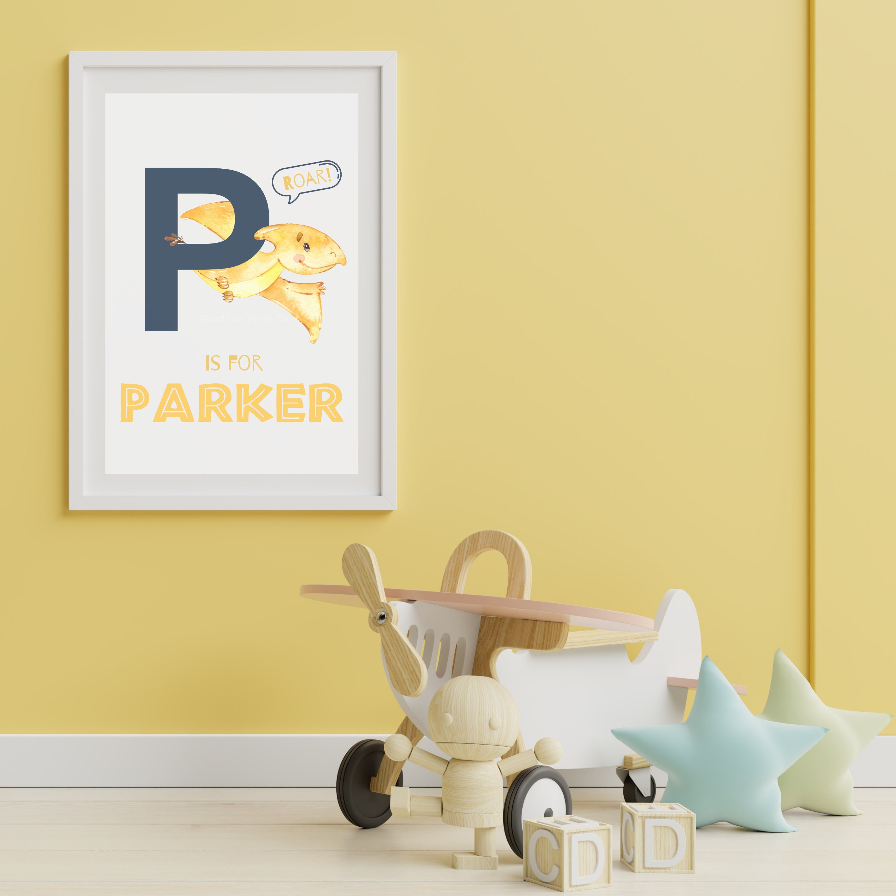 Dinosaur Name Print T-rex Kids Poster Dino Kids Bedroom - Etsy