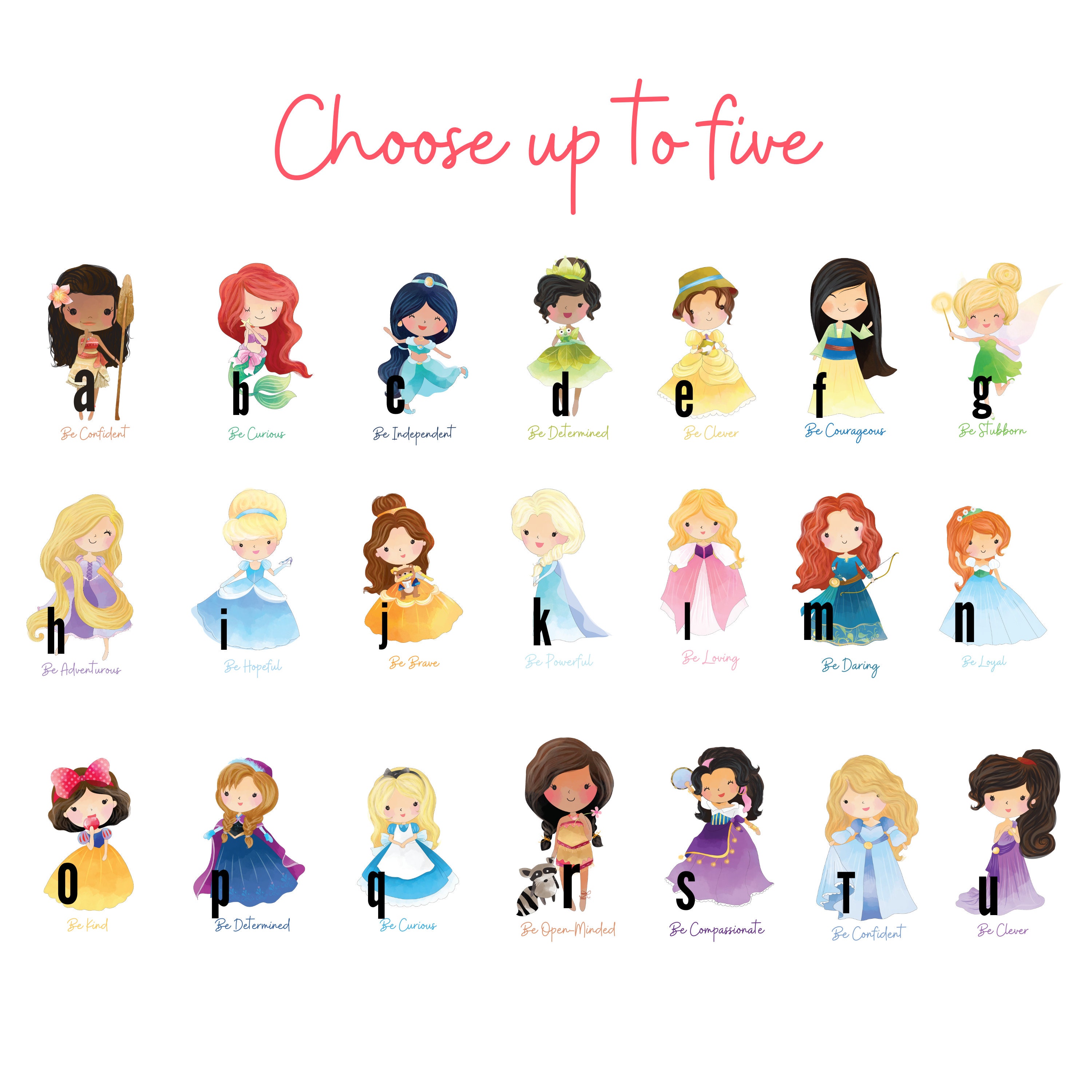 Princess Name Print Personalized Name Poster Princess Wall | Etsy