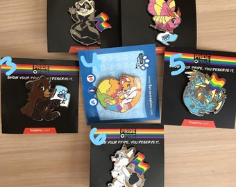Love Foxes Pride Flag Fursona Pins - Etsy