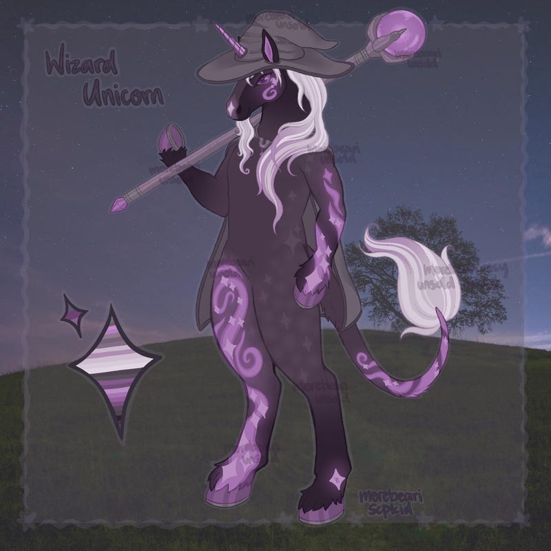 Furry Art Unicorn - Etsy