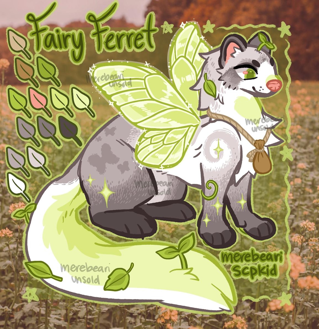 Furry Fursona Adoptable Fairy Ferret - Etsy