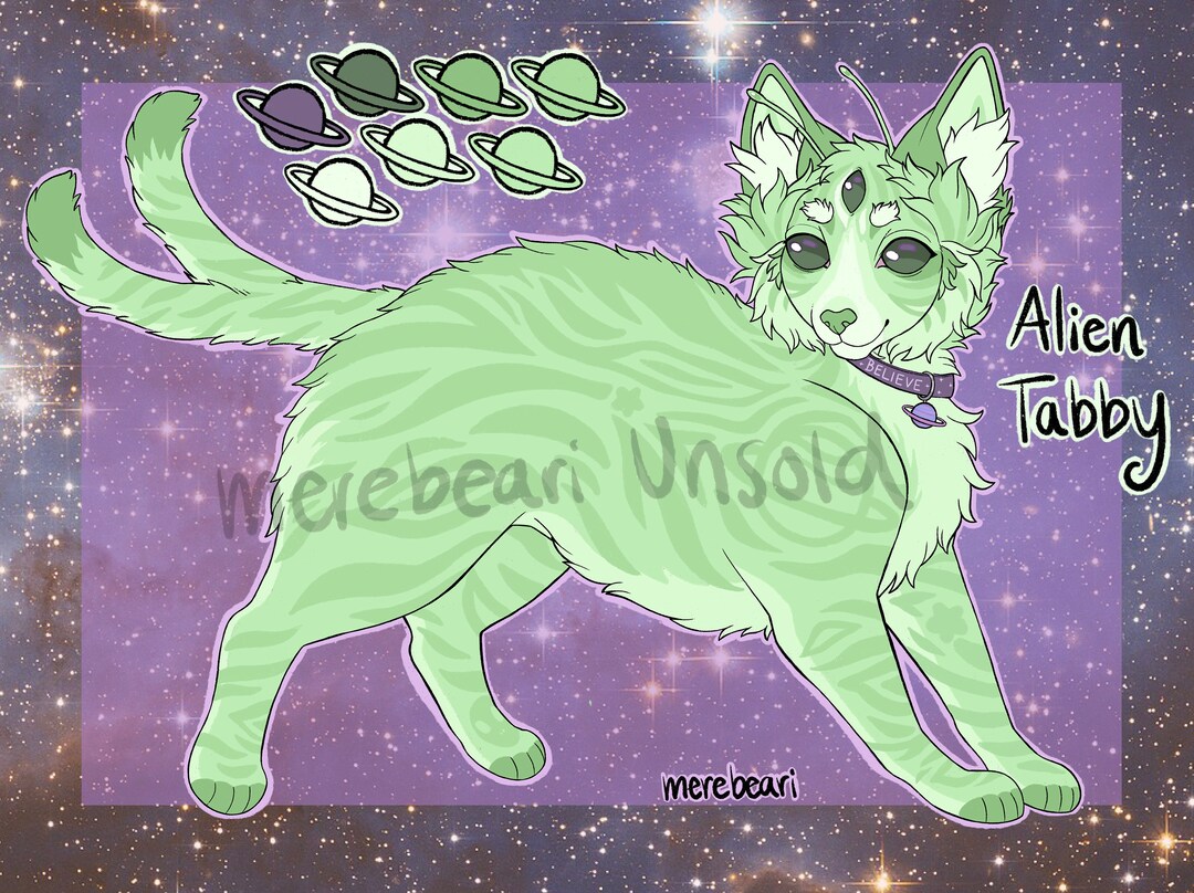 Furry/fursona Adoptable Alien Tabby - Etsy