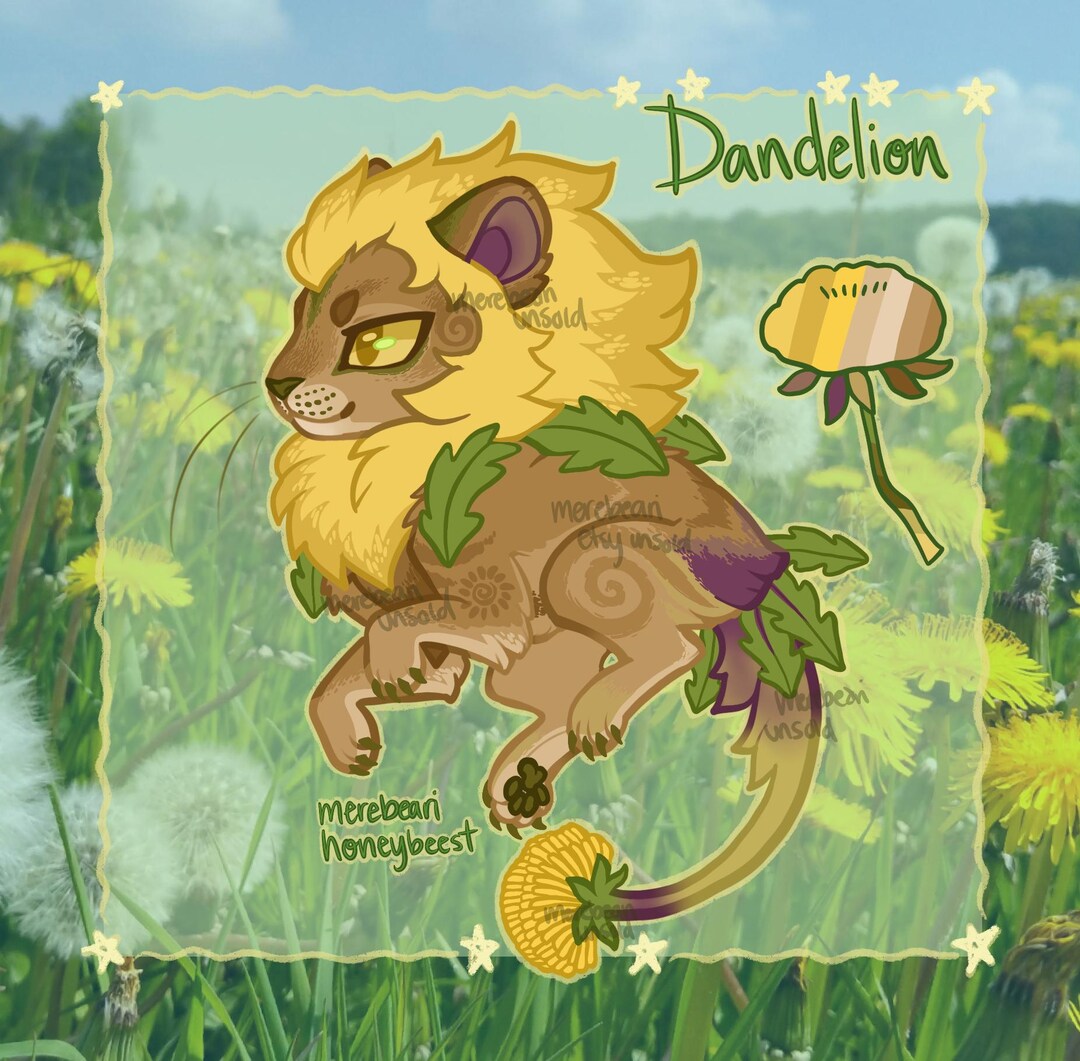 Furry Fursona Adoptable Dandelion Lion - Etsy