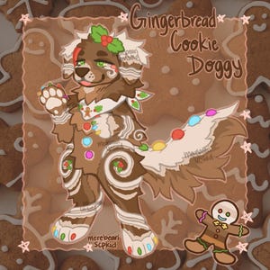 Gingerbread Cookie Doggy Furry Fursona Adoptable - Etsy