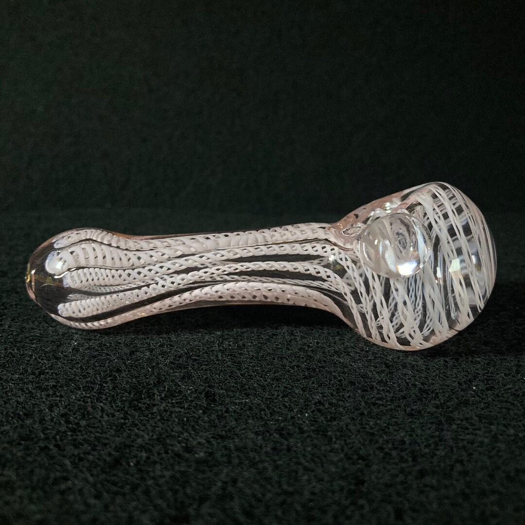 4.5” Pink Glass Ribbon Spiral Glass Pipe | Pipe | Glass Pipes | Pipes ...