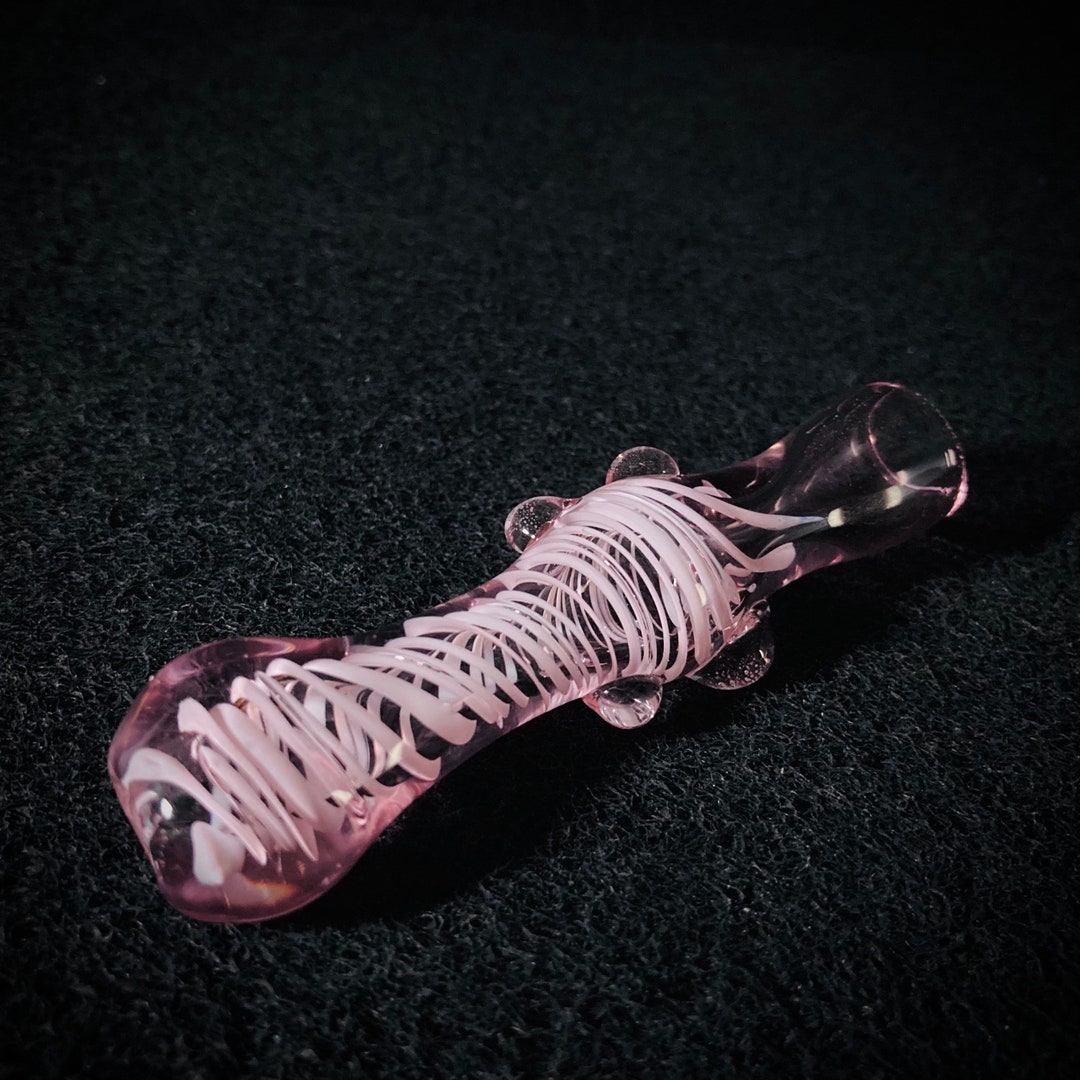 3.5” Pink Colored Glass Spiral Chillum Glass Pipe | Pipe | Glass Pipes ...