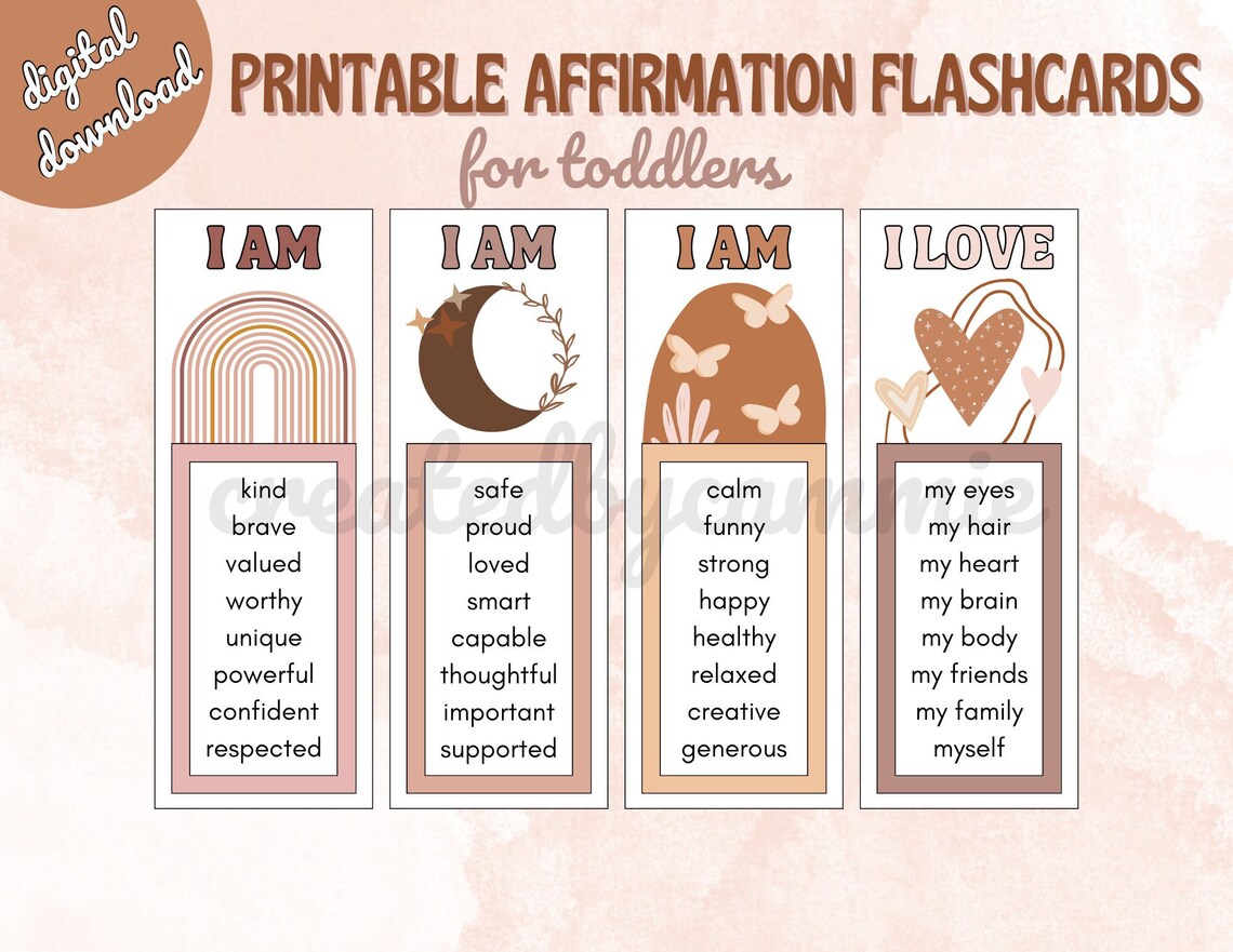 Affirmation Flashcards | Printable Flashcards | Positive Affirmations ...