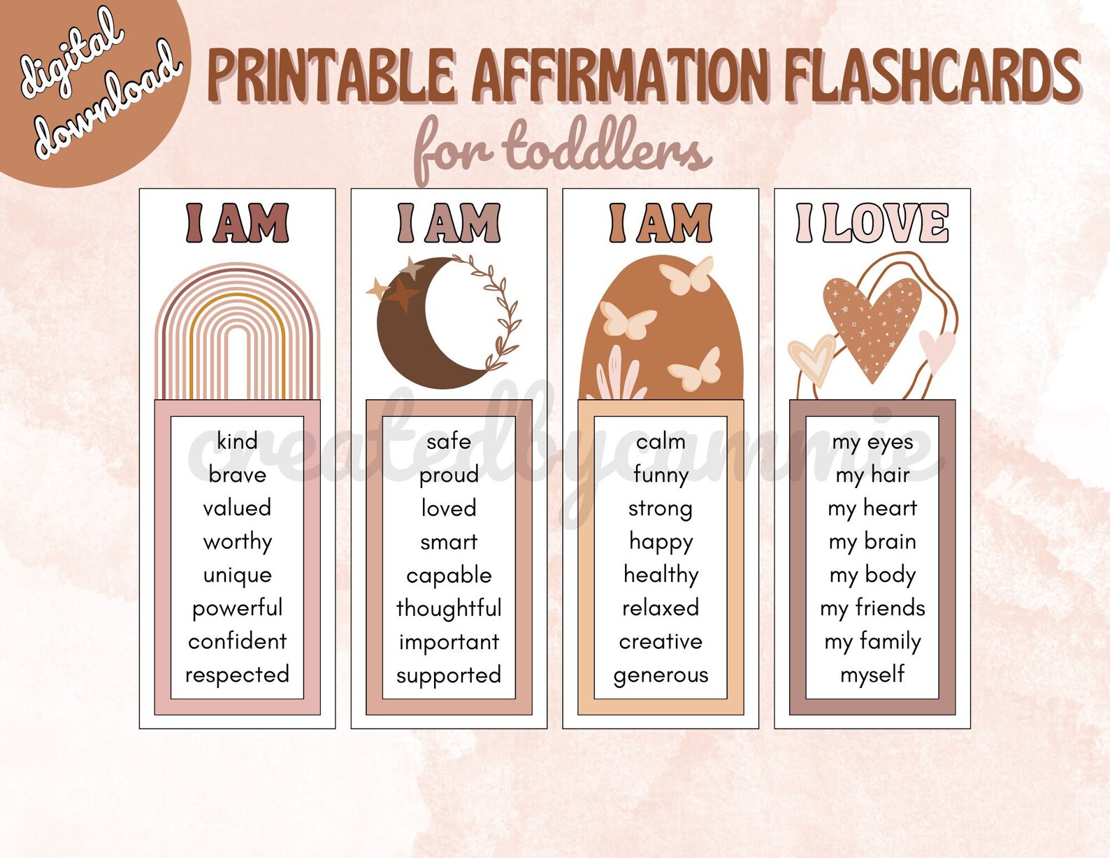 Affirmation Flashcards | Printable Flashcards | Positive Affirmations ...