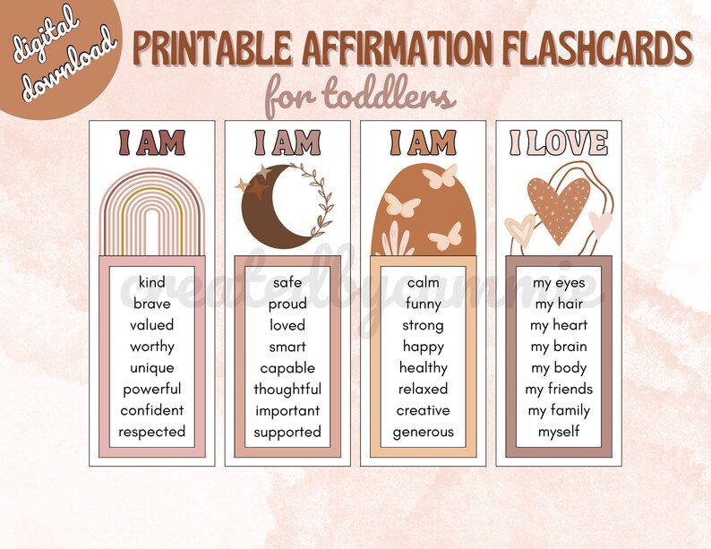 Affirmation Flashcards | Printable Flashcards | Positive Affirmations ...