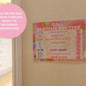 Personalized Bedtime Routine Chart | Toddler Bedtime Routine ...