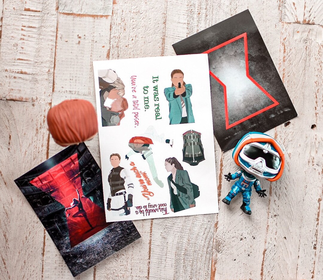 Yelena Belova Stickers, White Widow Sticker Pack, Black Widow Movie ...