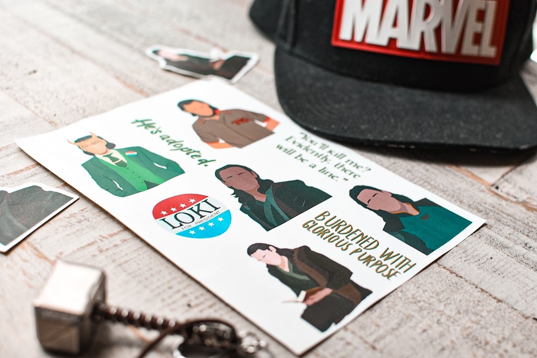 Loki Stickers, Loki Sticker Pack, Loki TV Series, Marvel Stickers, Loki ...