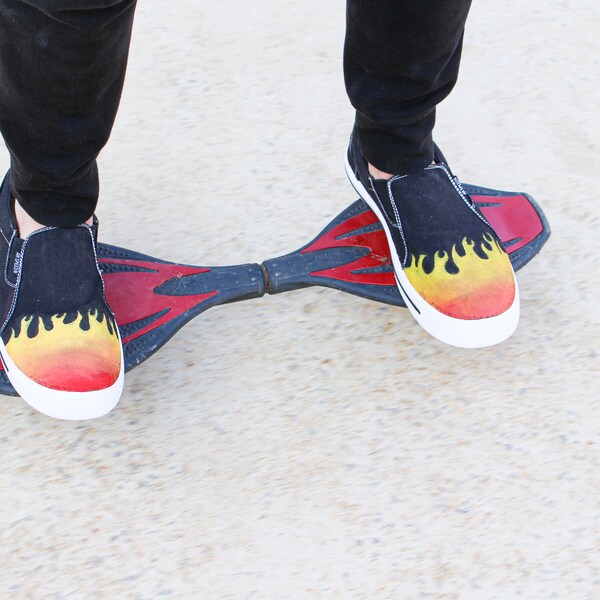 Custom Fire Sneakers - Etsy