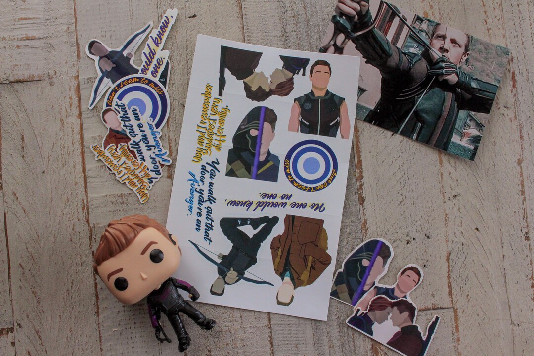 Hawkeye Sticker Pack, Clint Barton Stickers, Hawkeye Series, Marvel ...