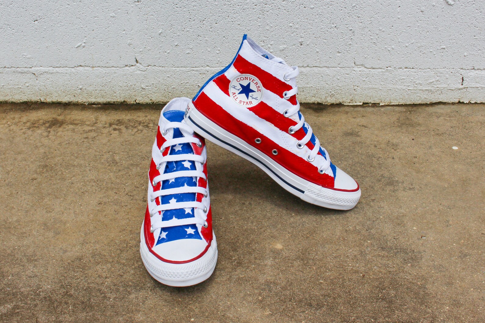 Custom Hand Painted Patriotic Shoes Painted American Flag | Etsy