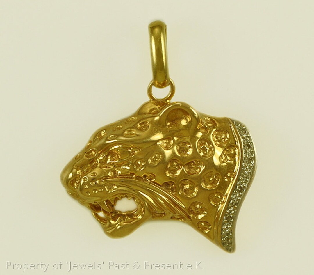 Anhänger Leopard 585 Gold 14 Kt Diamant Damen - Etsy