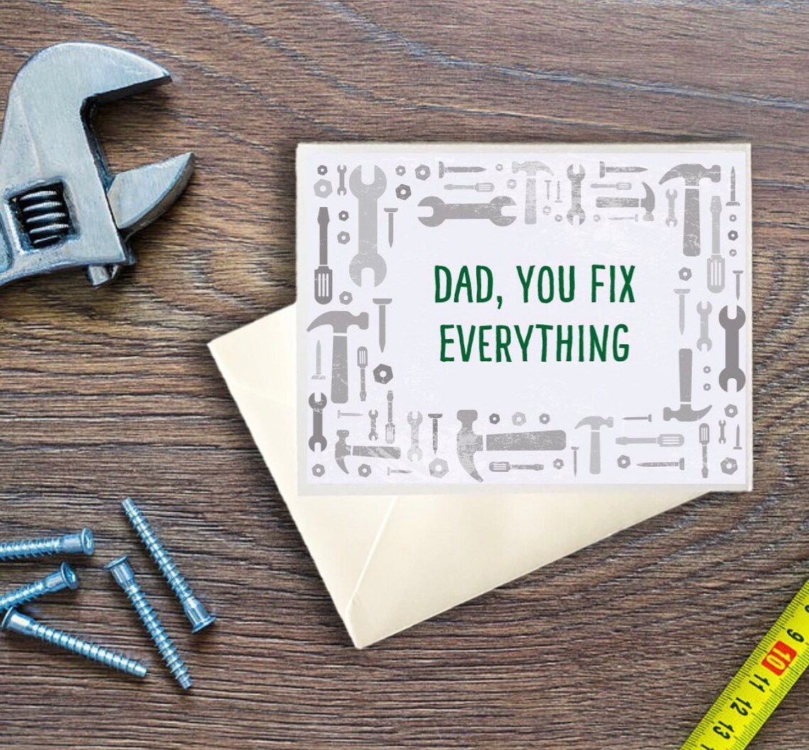 Dad, You Fix Everything Greeting Card - Etsy.de