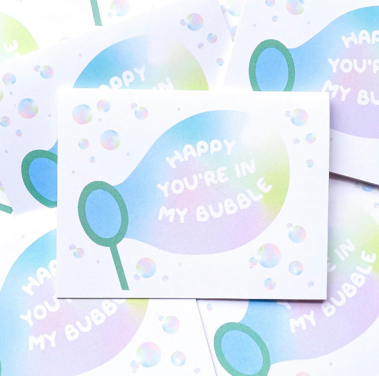 Happy Youre in My Bubble Pandemic Greeting Card - Etsy