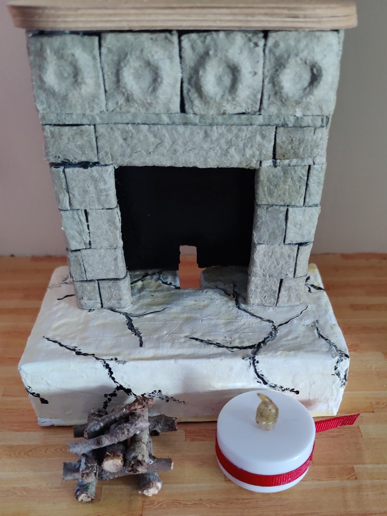 Miniature stone Fireplace - Etsy