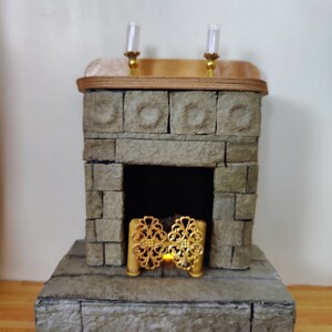 Miniature "stone" Fireplace - Etsy