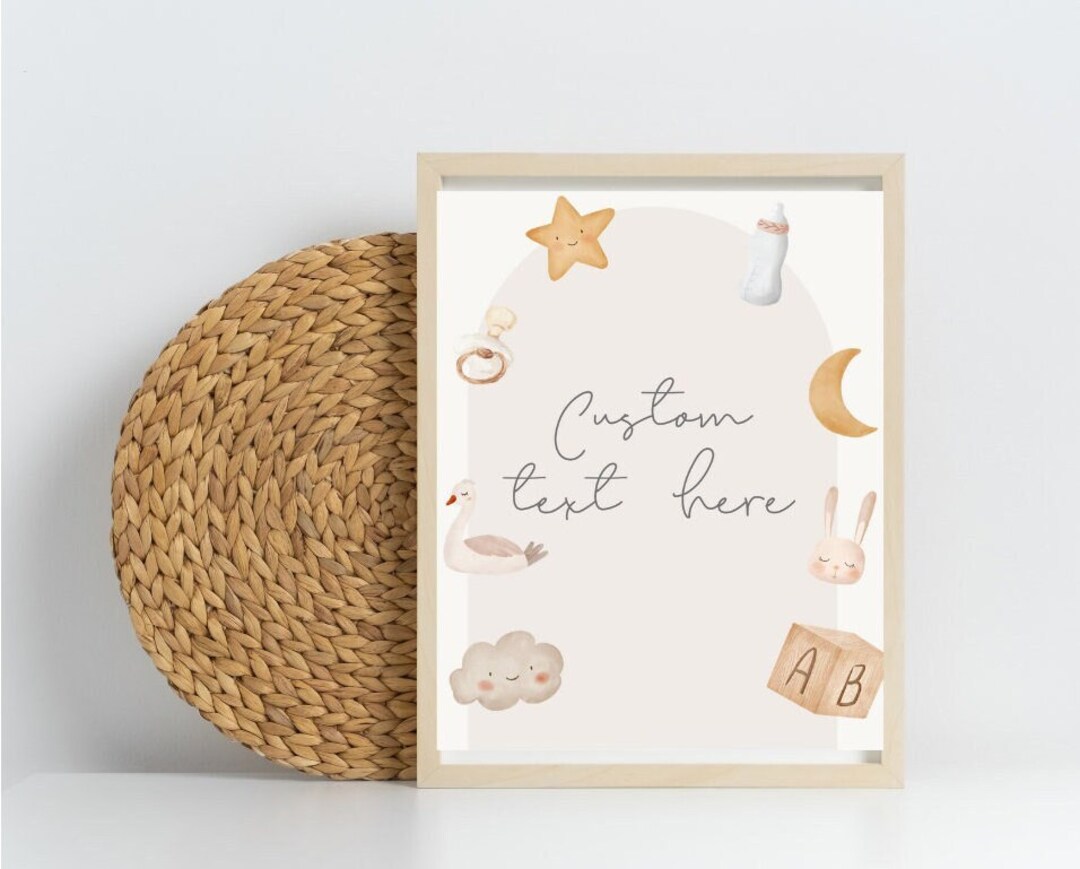 Boho Baby Shower Sign, Boho Baby Shower Signs, Personalized Baby Shower ...