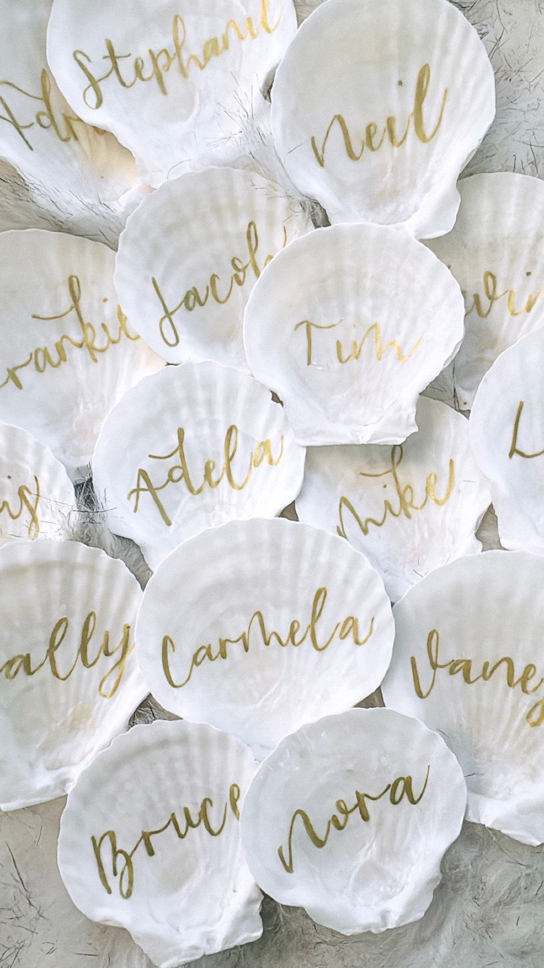 Place Cards, Seashells, Bachelorette Gifts, Summer Wedding, Coastal ...