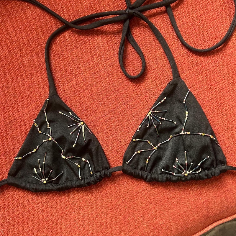 Embroidery Beaded Bikini - Etsy