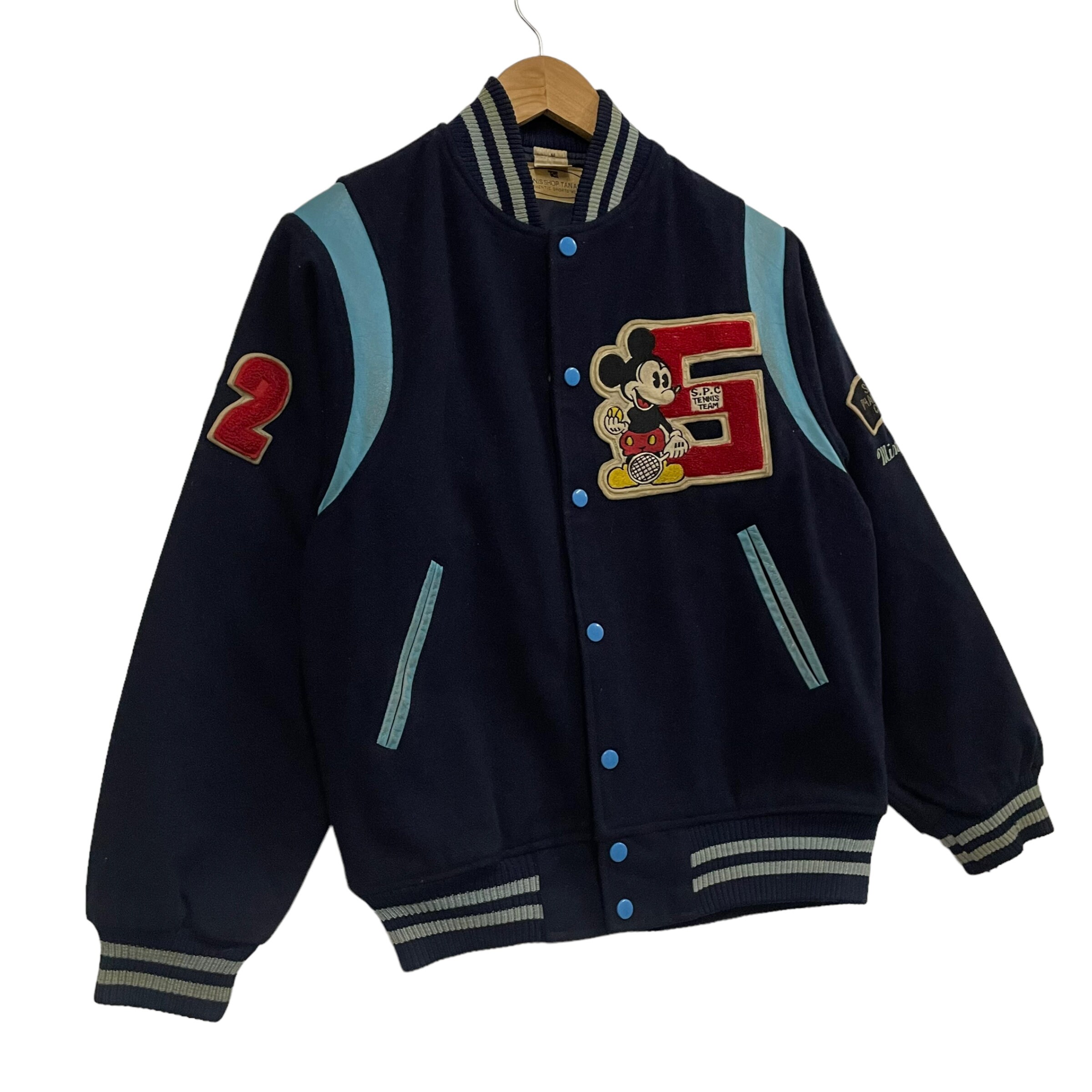 Pick Vintage Mickey Mouse Disney Bomber Varsity Snap Button Jacket Size ...