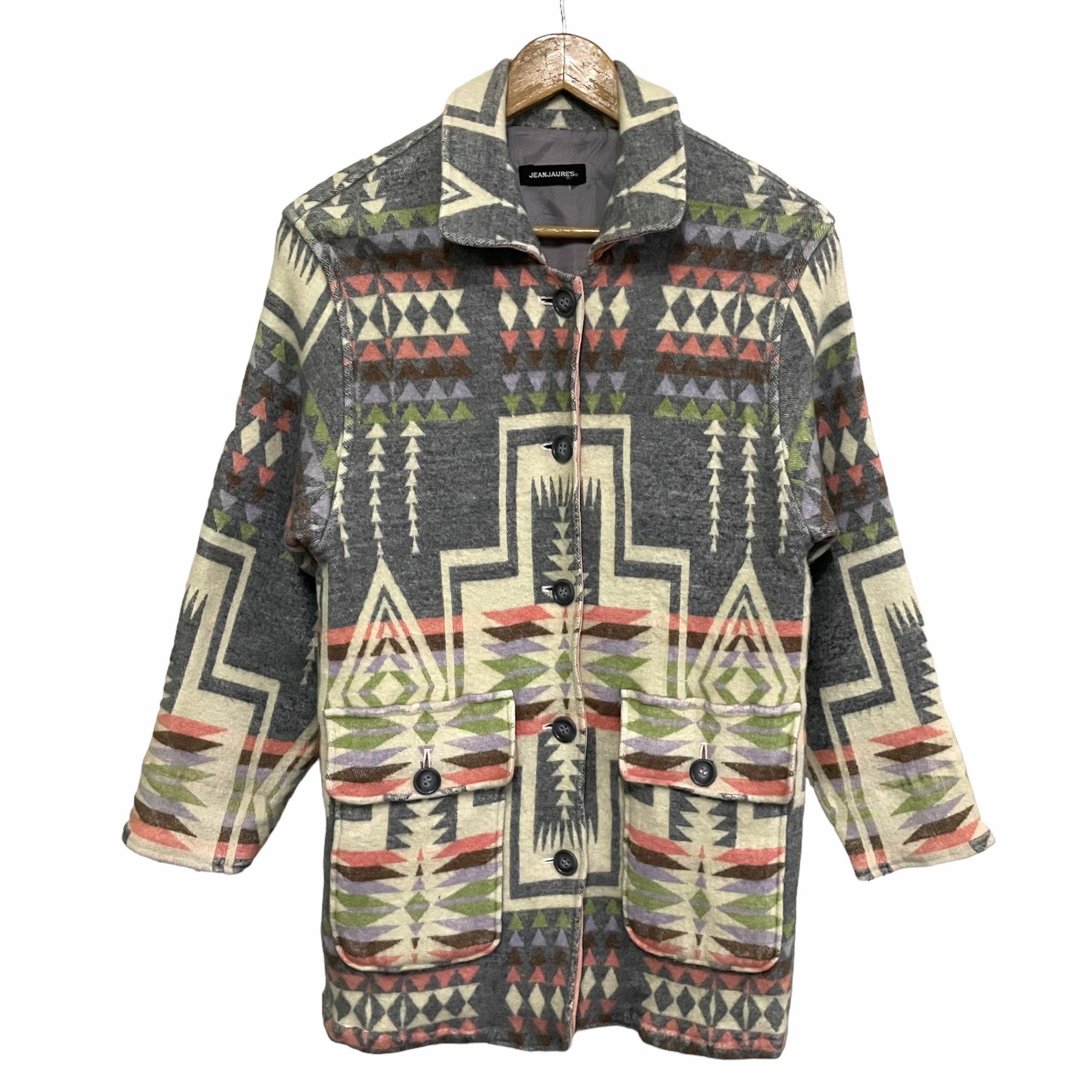 PICK Vintage Jeanjaures Native Design Wool Coat Jacket Women Size M - Etsy