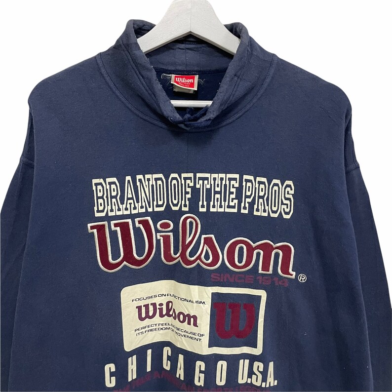 PICK Vintage Wilson Sweater Sport Big Logo Spellout Wilson Sport ...