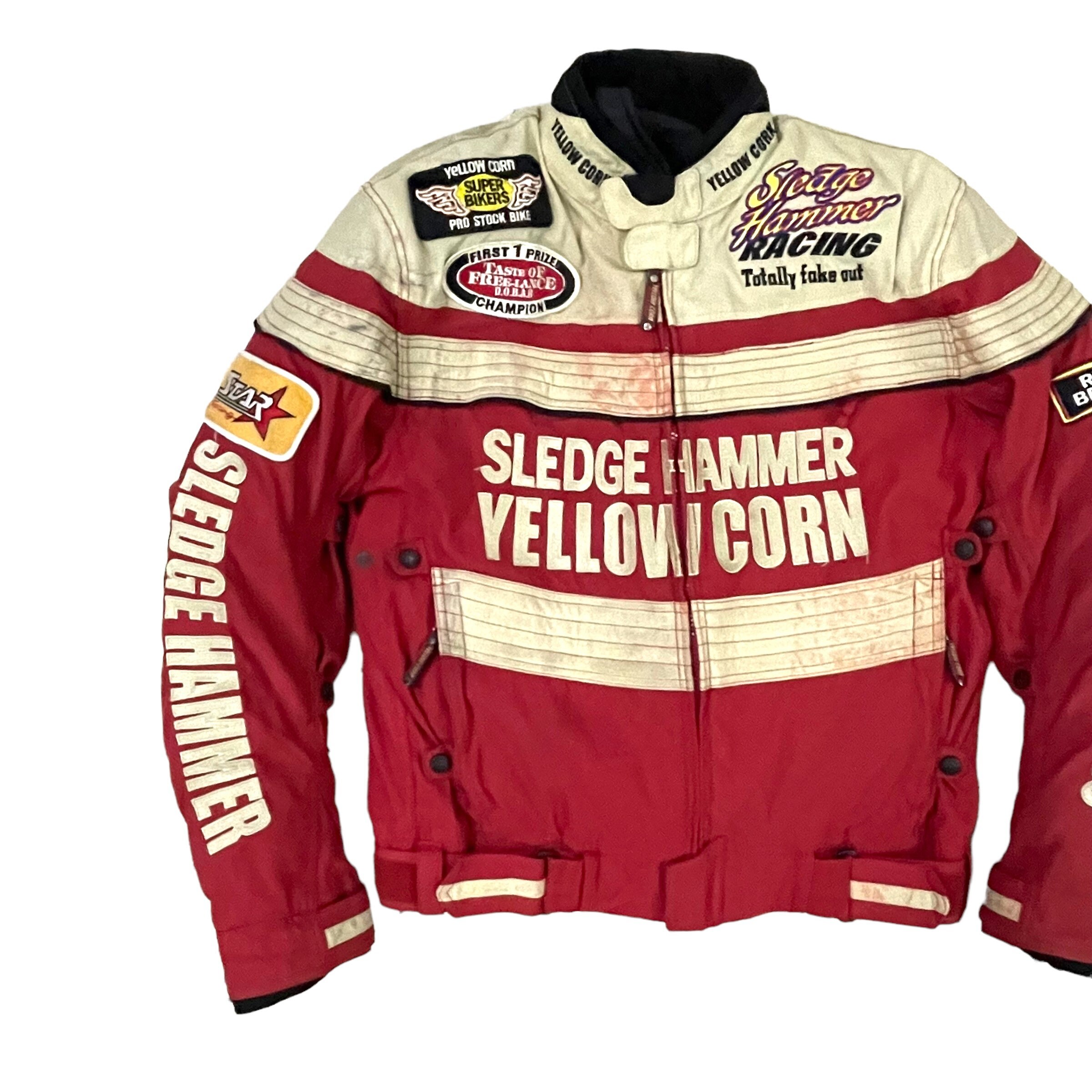 PICK Vintage Yellowcorn Racing Motorsport Biker Safety Fullpatch Big ...