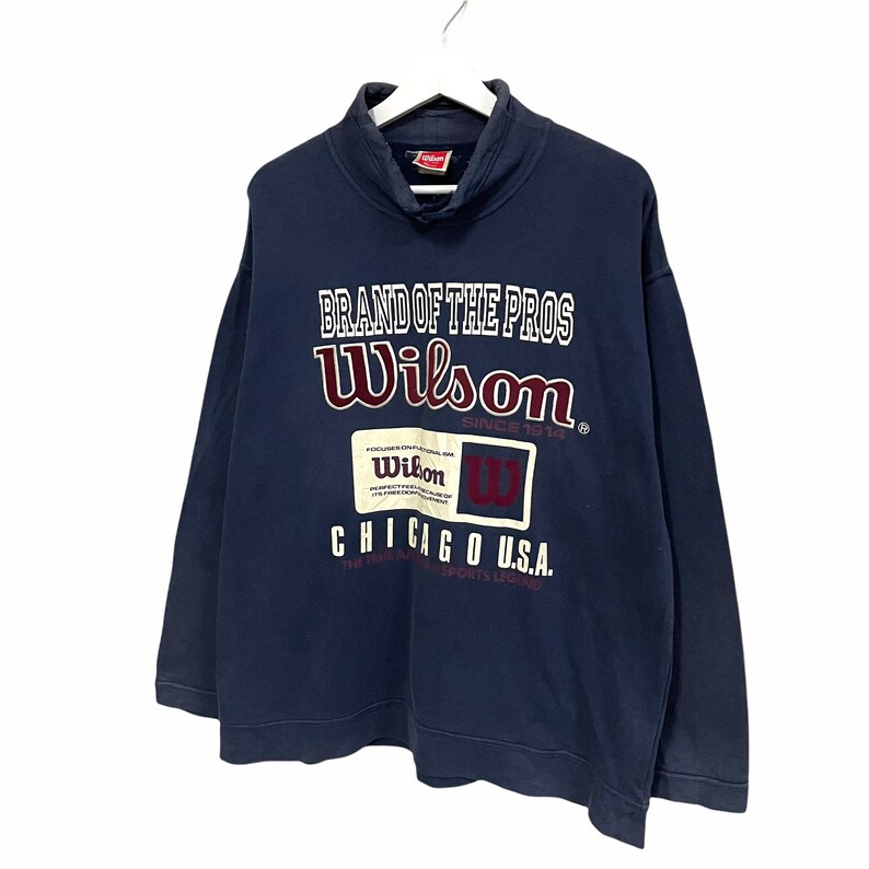 PICK Vintage Wilson Sweater Sport Big Logo Spellout Wilson Sport ...