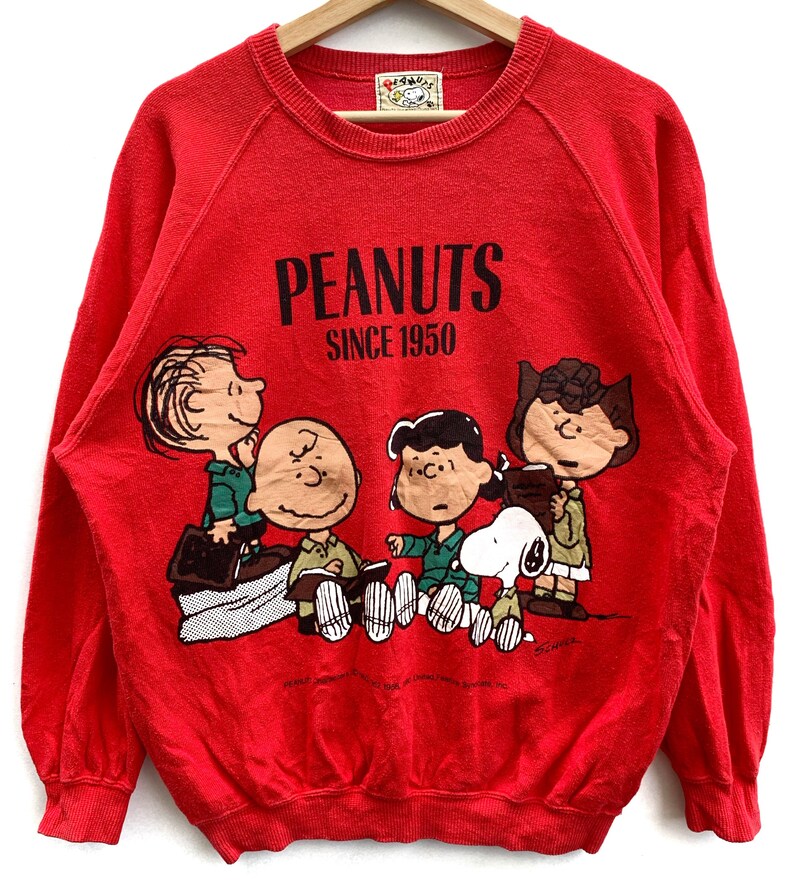 PICK Vintage SNOOPY Peanuts Sweater Family Big Image Snoopy Crewneck ...