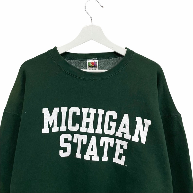 PICK Vintage 90s Russell Michigan State Crewneck Sweatshirt Michigan ...