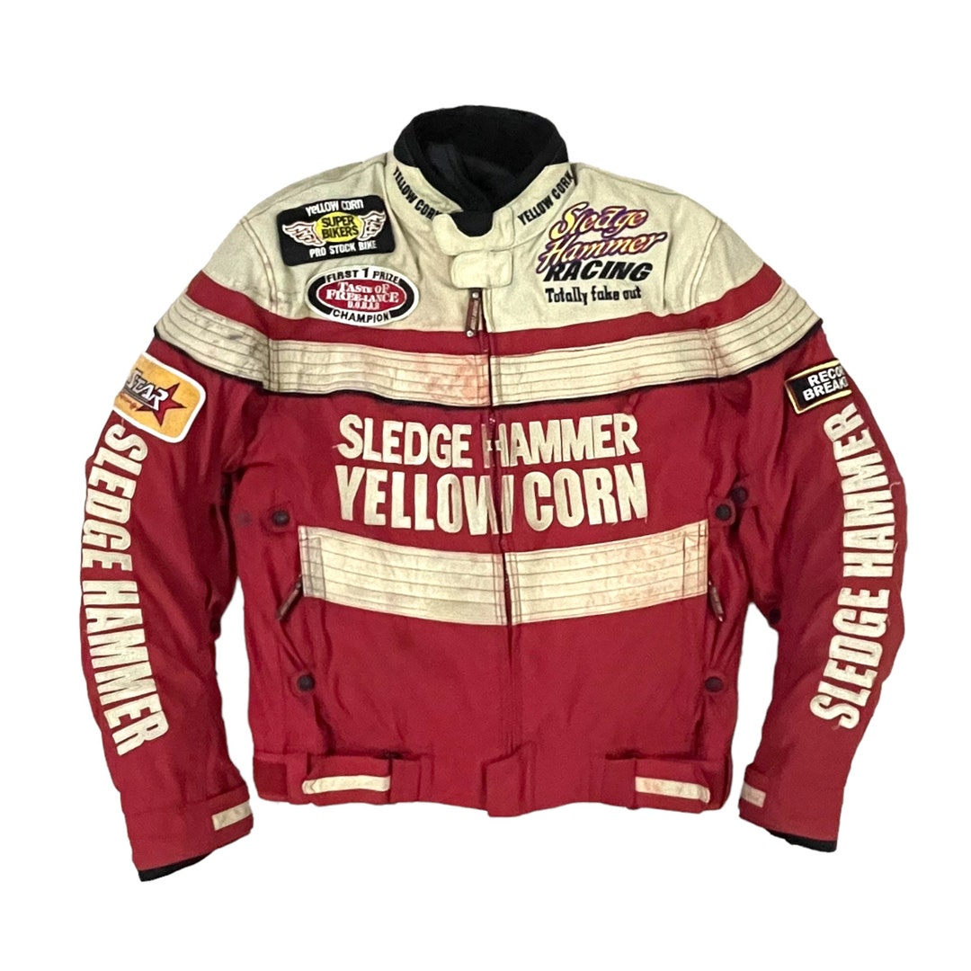 PICK Vintage Yellowcorn Racing Motorsport Biker Safety Fullpatch Big ...