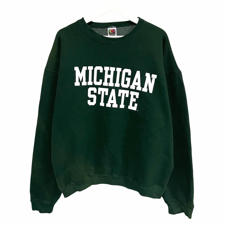 PICK Vintage 90s Russell Michigan State Crewneck Sweatshirt Michigan ...