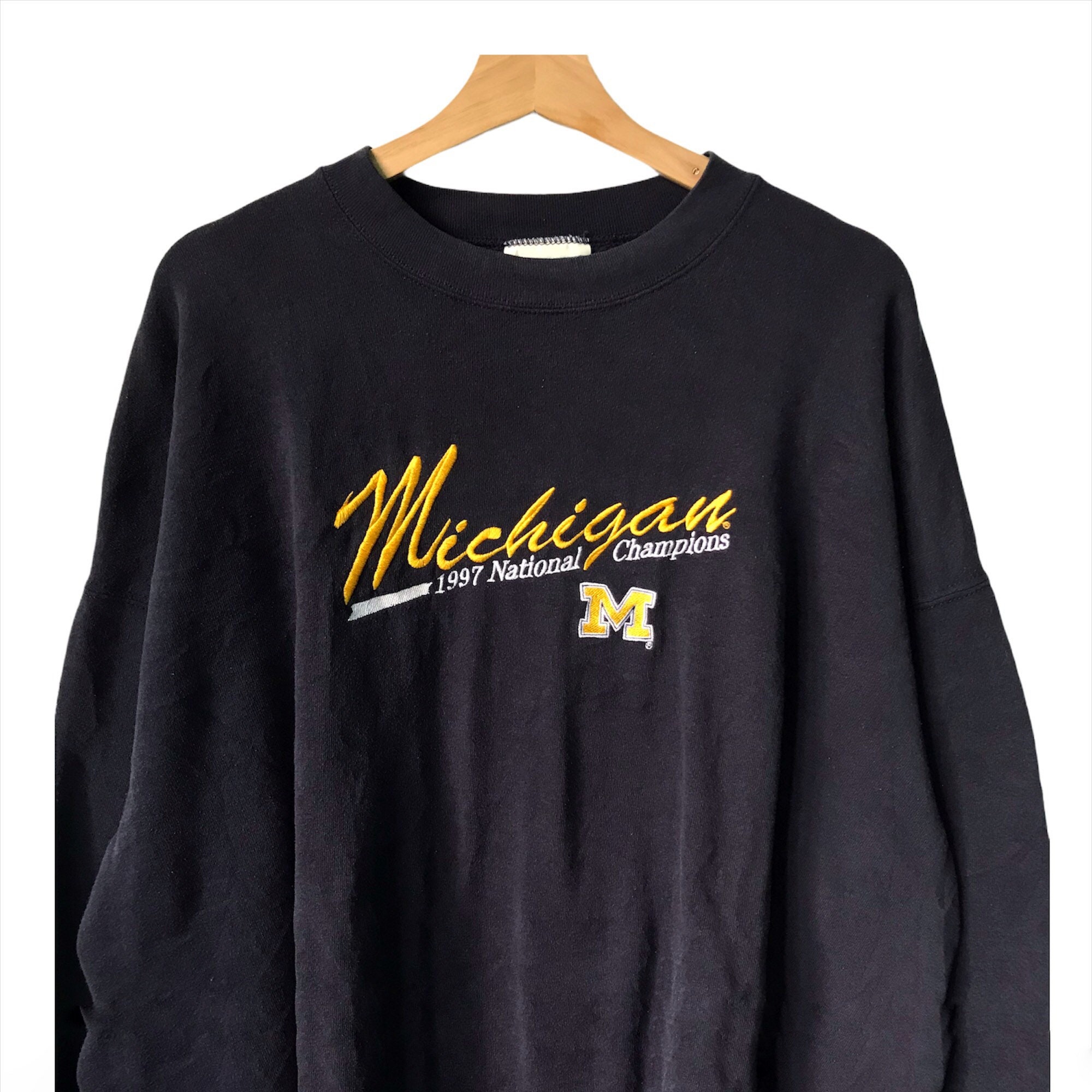 PICK Vintage 90s Michigan Crewneck Michigan Wolverine Sweatshirt ...