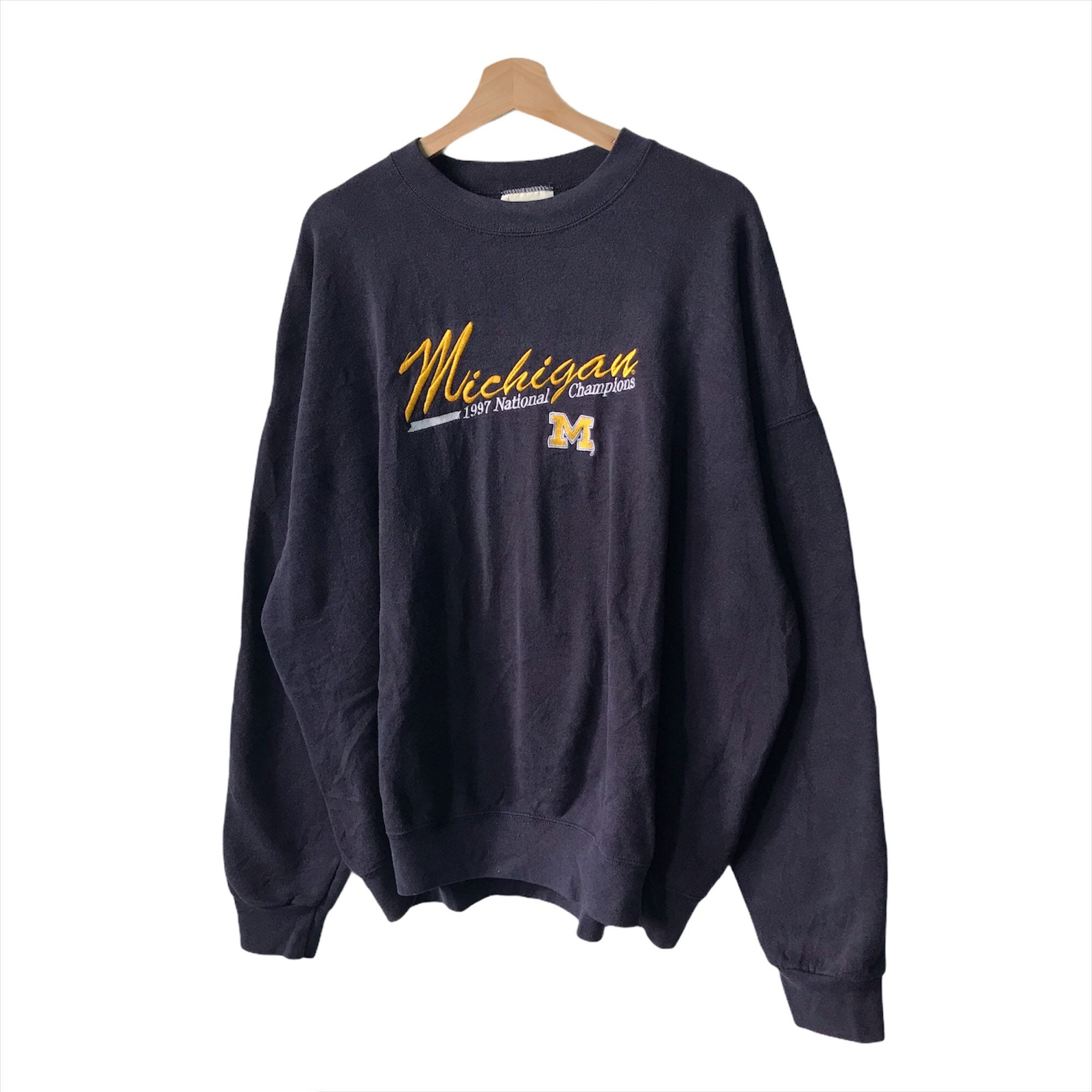 PICK Vintage 90s Michigan Crewneck Michigan Wolverine Sweatshirt ...