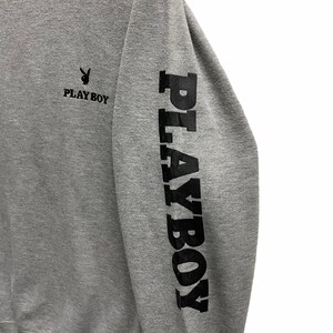 PICK Vintage Playboy Crewneck Jumper Playboy Sweater Big Back Logo Embroidered Spellout Sleeves ...