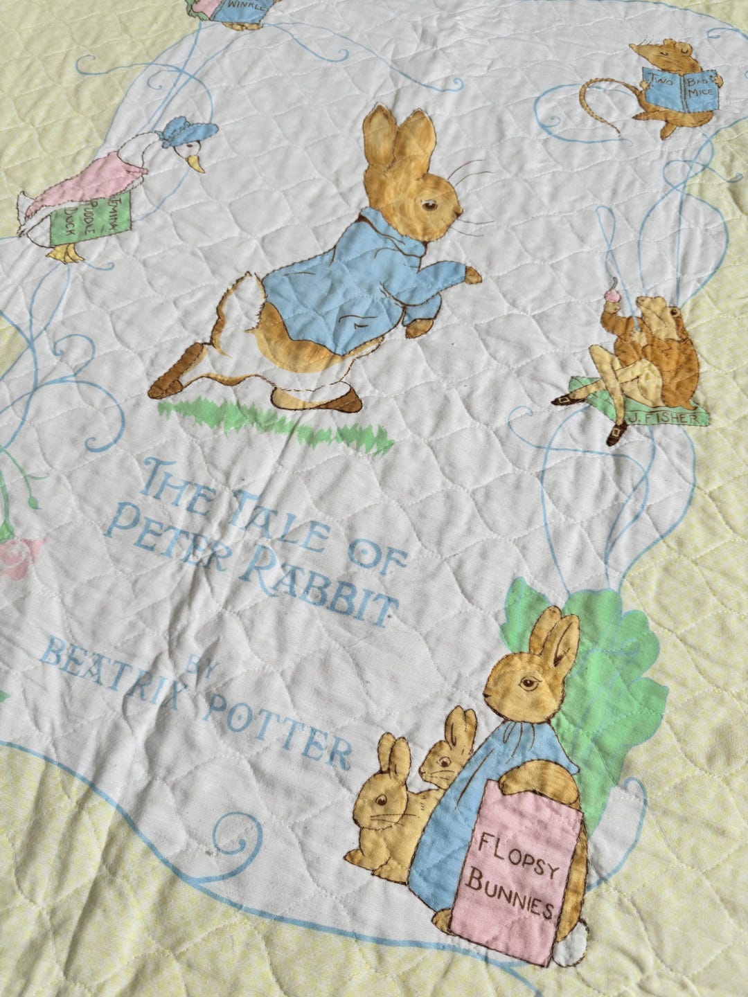 Vintage Peter Rabbit Beatrix Potter Quilt Crib Blanket - Etsy