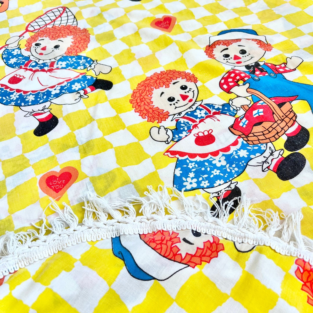 Vintage Jcpenny Raggedy Ann and Andy Plaids Sheets, Cover, Rugs - Etsy