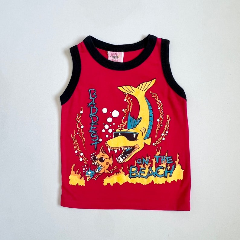 Vintage baddest Fish on the Beach Tank Top 3T - Etsy