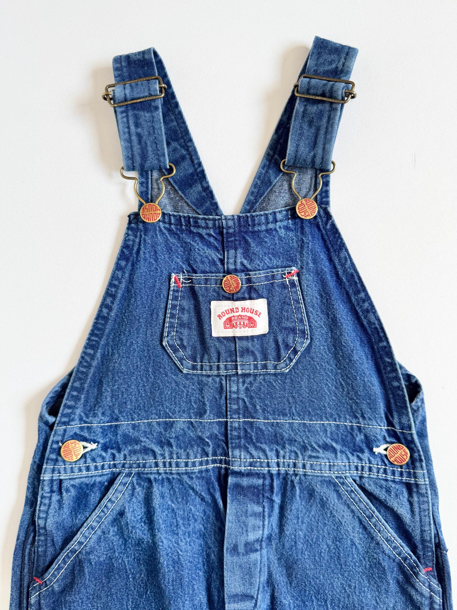 Vintage Round House Denim Overall & Striped Shirt Set 5/6T - Etsy