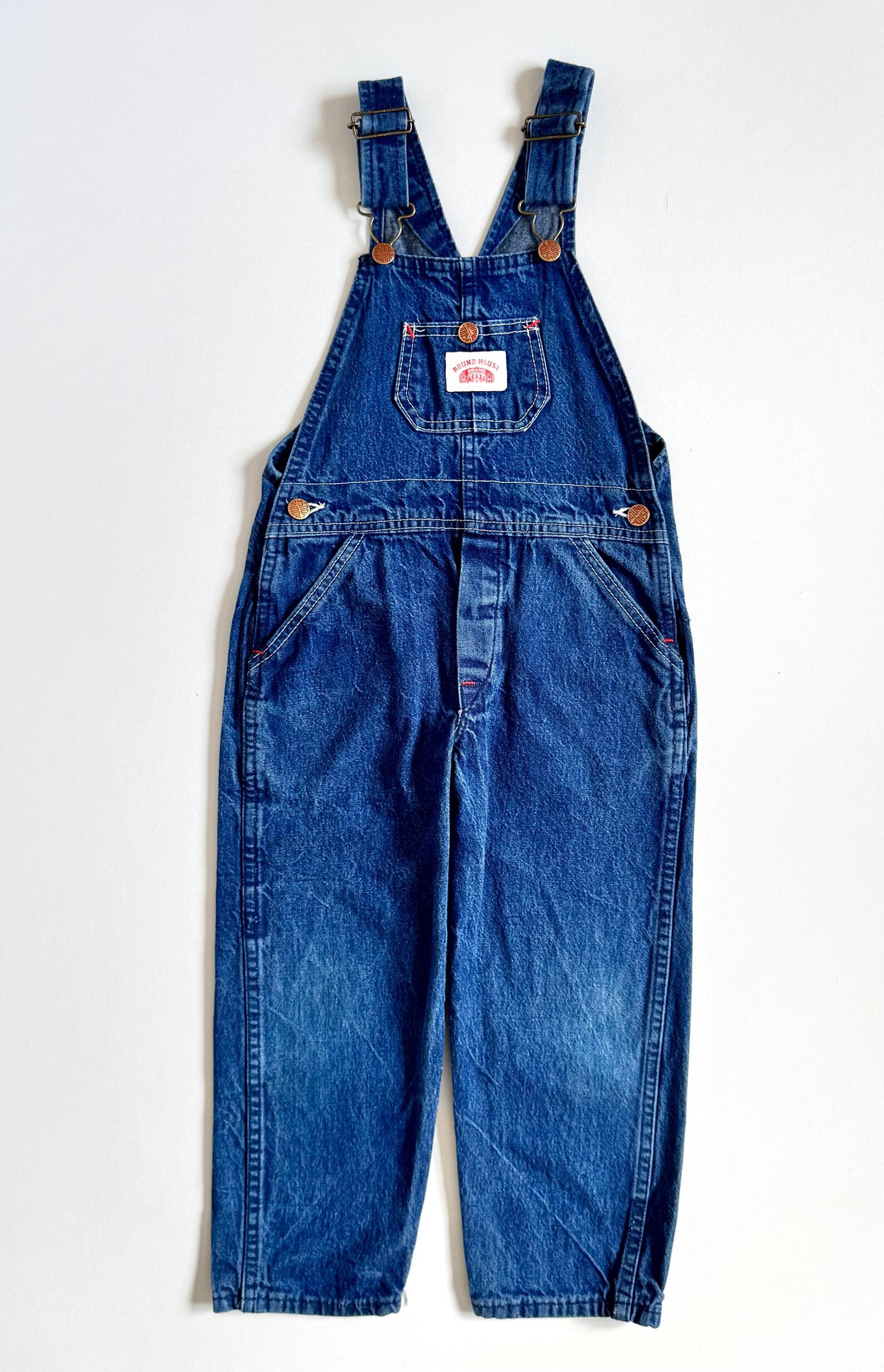 Vintage Round House Denim Overall & Striped Shirt Set 5/6T - Etsy