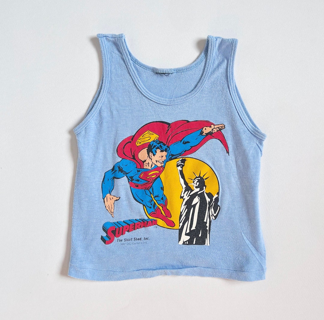 Vintage 1982 Superman/statue of Liberty Tank Top 2/3T - Etsy