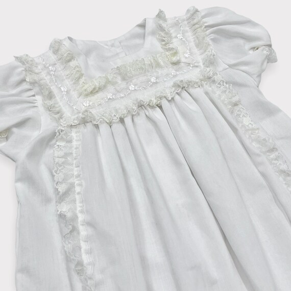 Vintage Alexis White Cotton Baby Christening Dress 12… - Gem