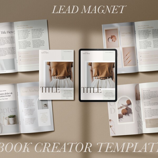 Ebook Mockup Template Canva - Etsy
