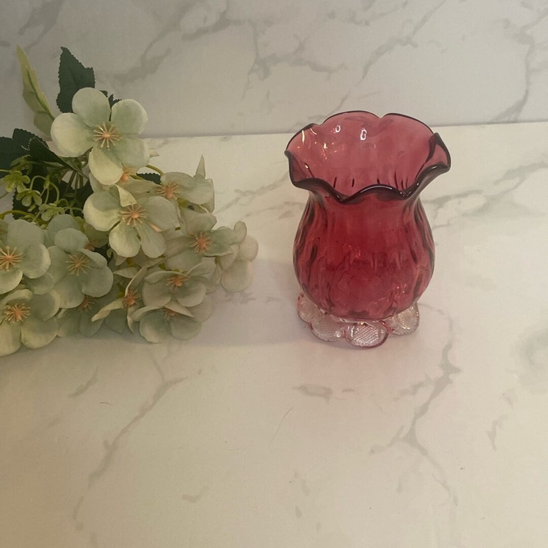 Vintage Pilgram Glass Vase - Etsy